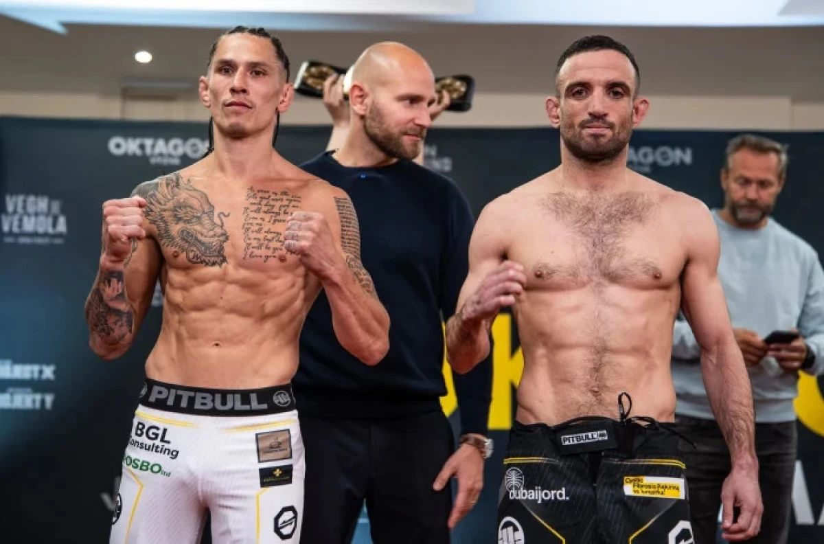 OKTAGON 56 weigh-in results: Aaron Aby and Sam Creasey battle for ...