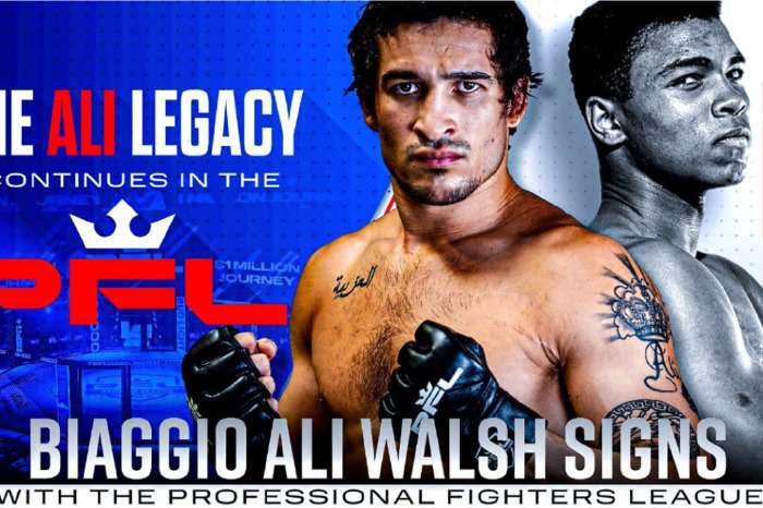 Biaggio Ali Walsh, grandson of Muhammad Ali, signs agreement with PFL ...