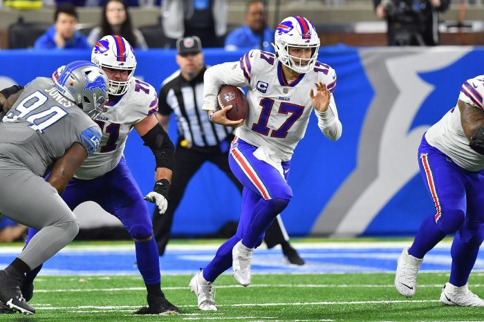Josh Allen shines as Buffalo Bills move top of AFC East by breezing past New England Patriots ...