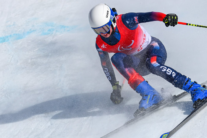 British teenager Neil Simpson celebrates Super-G Paralympic gold medal ...