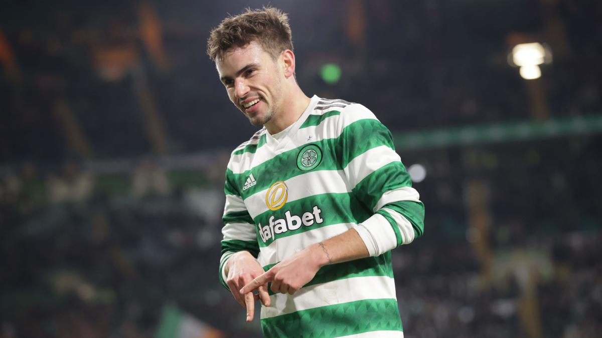 Celtic midfielder Matt O’Riley hoping to seal title at Hearts