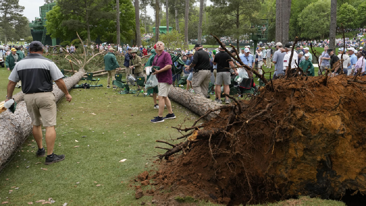 Masters delayed due to safety concerns after three trees fall down amid ...