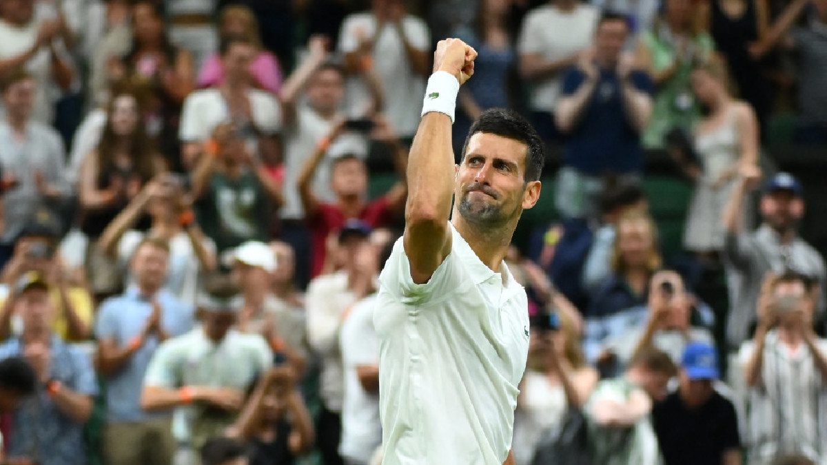 Novak Djokovic reaches record-equalling Wimbledon semi-final after seeing off Andrey Rublev