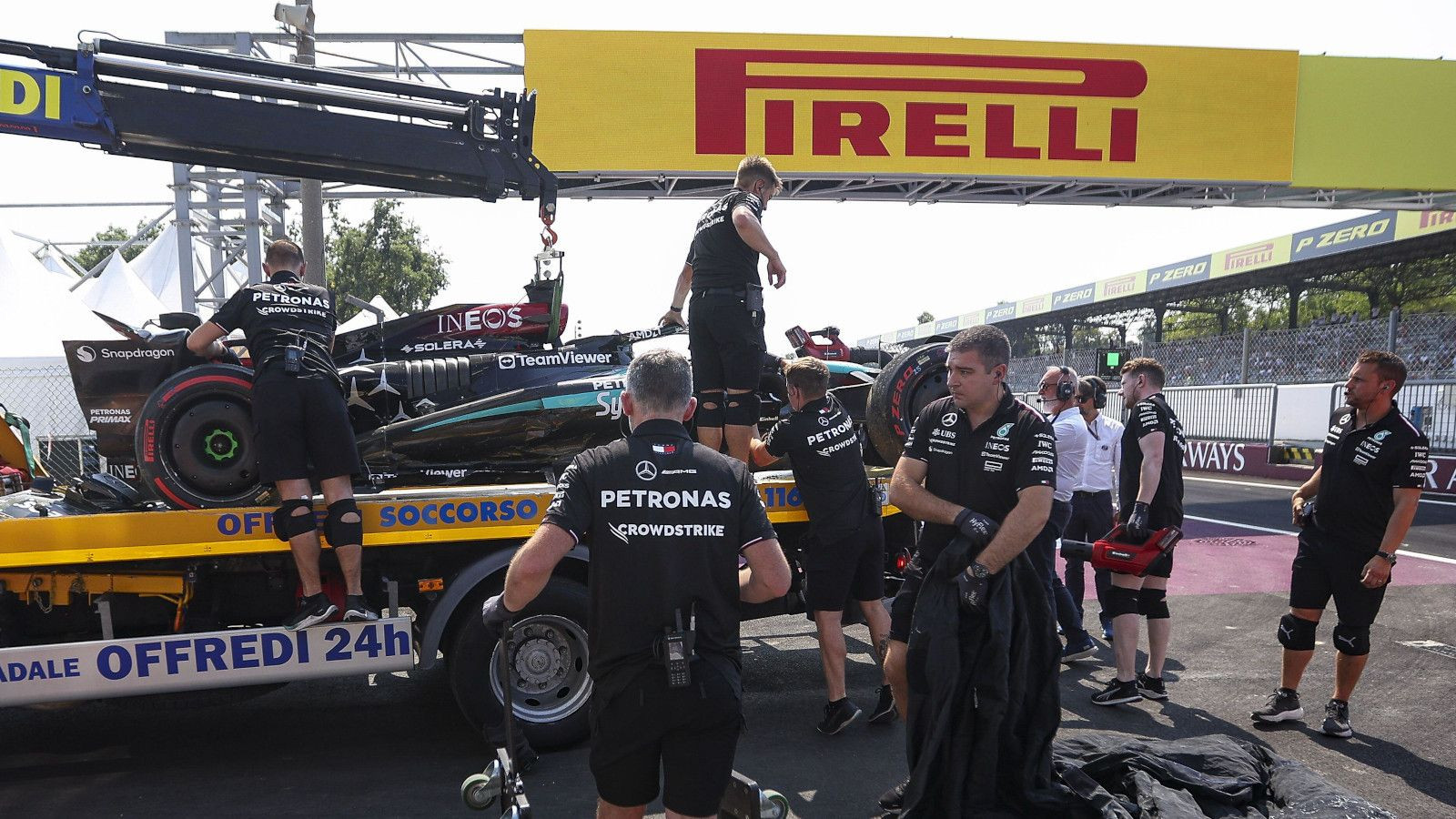 Italian Grand Prix: Kimi Antonelli crashes as Max Verstappen tops FP1