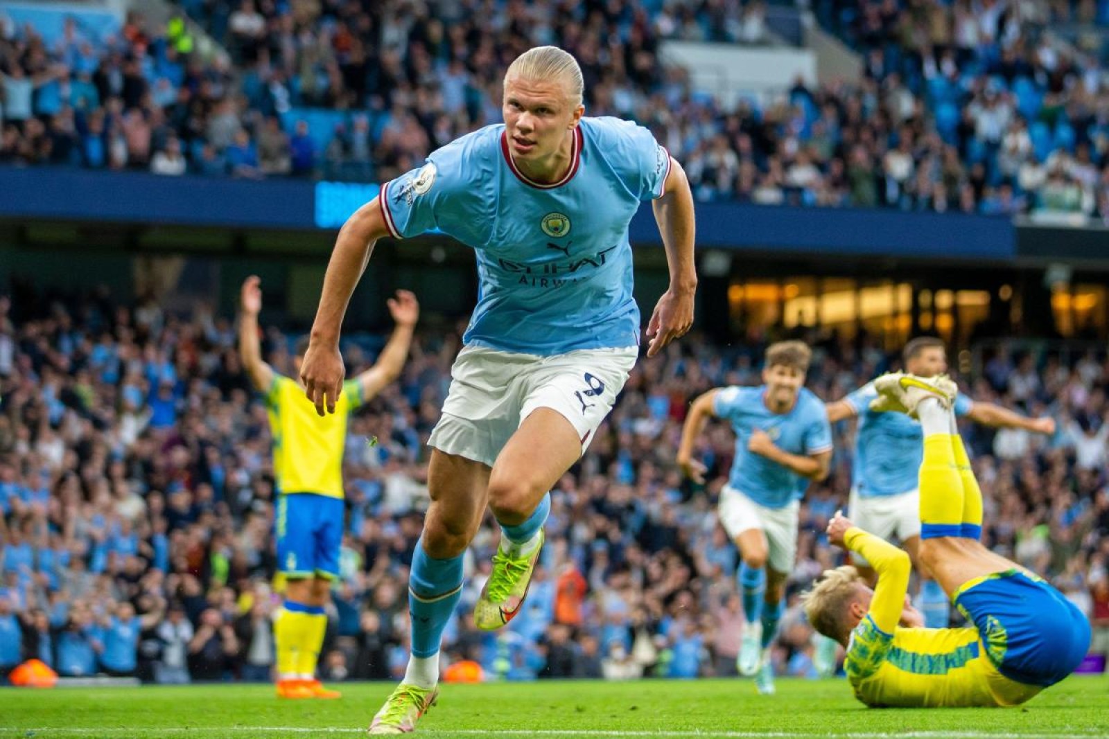 Hat-trick hero Erling Haaland makes Premier League history as Man City thrash Nottingham Forest ...