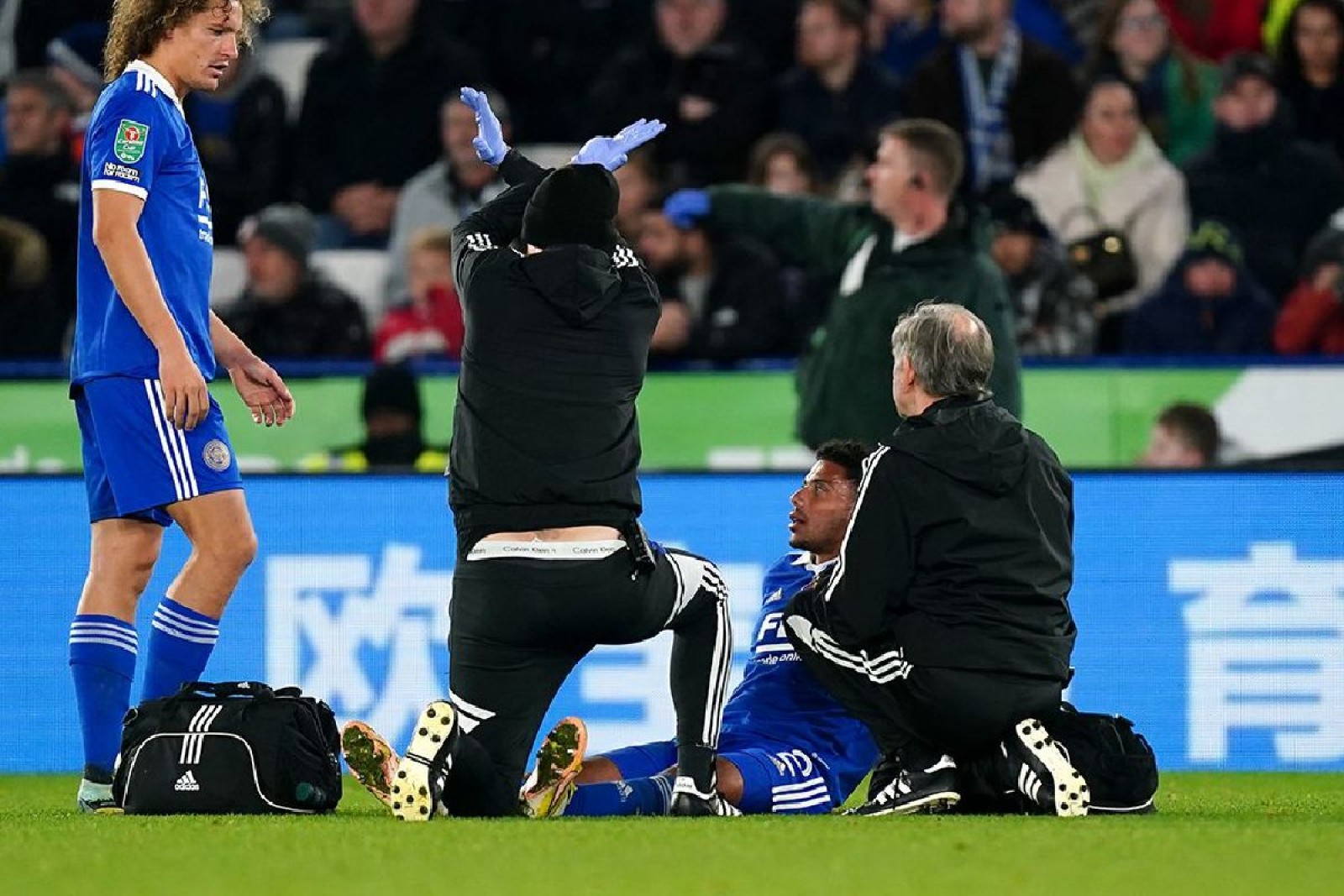 James Justin injury overshadows victory over Newport in the Carabao Cup ...